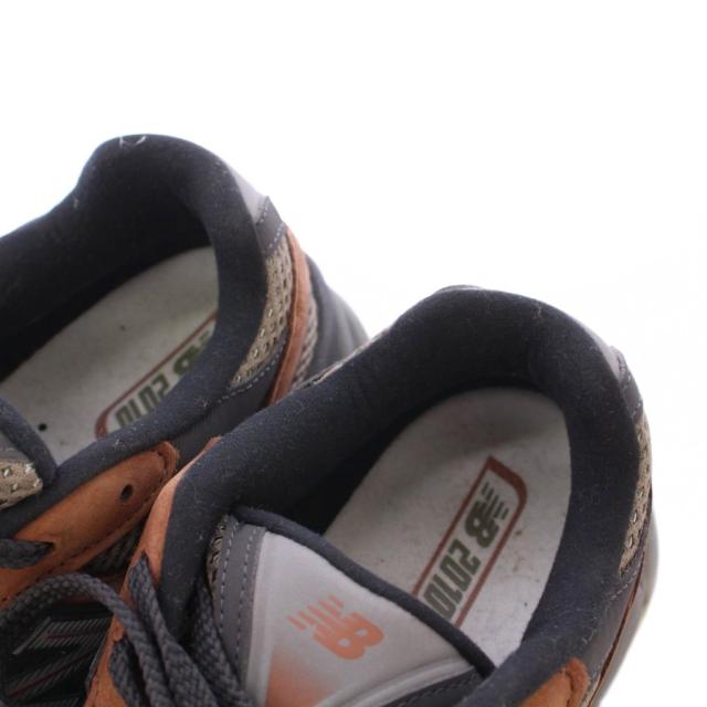 【中古】ニューバランス ローカットスニーカー シューズ 厚底 ロゴ メッシュ 切替 US9.5 27.5cm 茶 U2010ANV