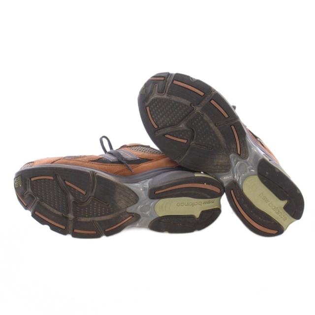 【中古】ニューバランス ローカットスニーカー シューズ 厚底 ロゴ メッシュ 切替 US9.5 27.5cm 茶 U2010ANV