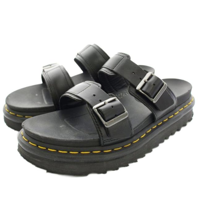 【中古】ドクターマーチン マイルズ MYLES サンダル レザー ストラップ US7 US8 黒 ブラック 23523001 /HN