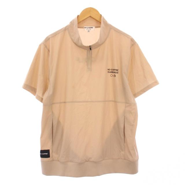 【中古】ノーコーヒー NO COFFEE CLUBHOUSE HALF ZIP PISTE ハーフジップピステ シャツ 半袖 M ベージュ /KH メンズ