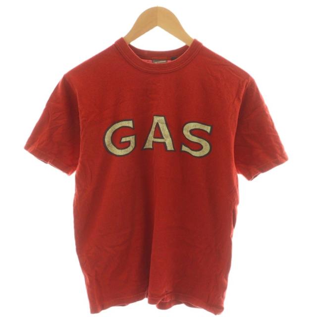 【中古】フリーホイーラーズ FREEWHEELERS GAS Tシャツ カットソー 半袖 ロゴ プリント 38 赤 レッド ロゴ /AN19