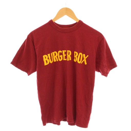 【中古】フリーホイーラーズ FREEWHEELERS ロゴ Tシャツ カットソー クルーネック 半袖 38 赤 ボルドー /YM メンズ