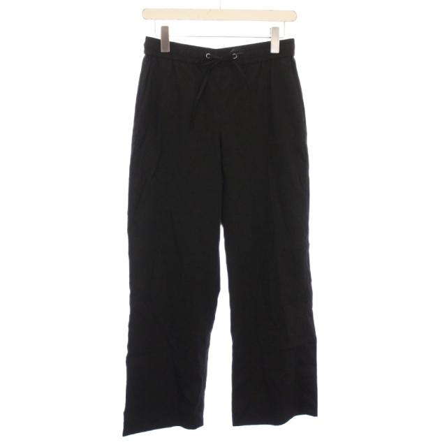 【中古】未使用品 セオリーリュクス CRISP LINEN MIAN スラックスパンツ イージー ウエストゴム ストレッチ 黒