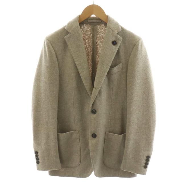 【中古】ラルディーニ LARDINI テーラードジャケット シングル 裏地ストライプ柄 44 グレー JD319AQ-79 /AN42 メンズ