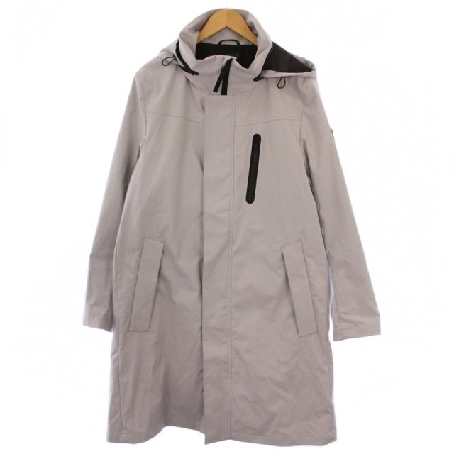 【中古】ブラックレーベルクレストブリッジ フードコート ロング ジップアップ LL グレー メンズ