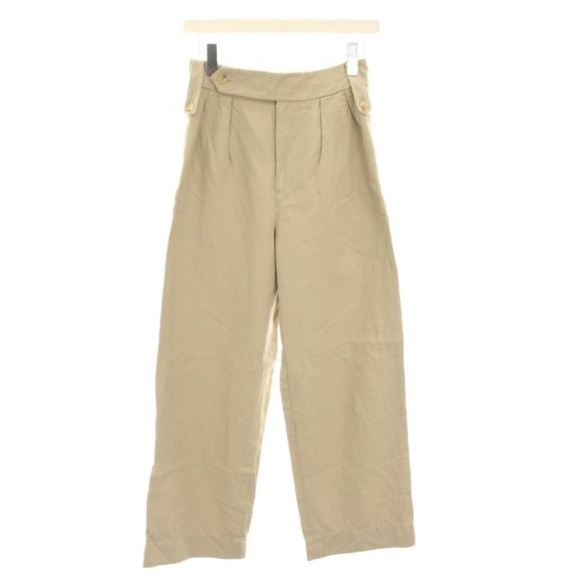 【中古】マーガレットハウエル ハイツイストコットンリネンパンツ ジップフライ 1 ベージュ 578-9142008 レディース