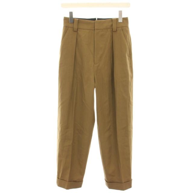【中古】マーガレットハウエル テーパードパンツ スラックス ジップフライ 1 茶 ブラウン 578-1143002 レディース