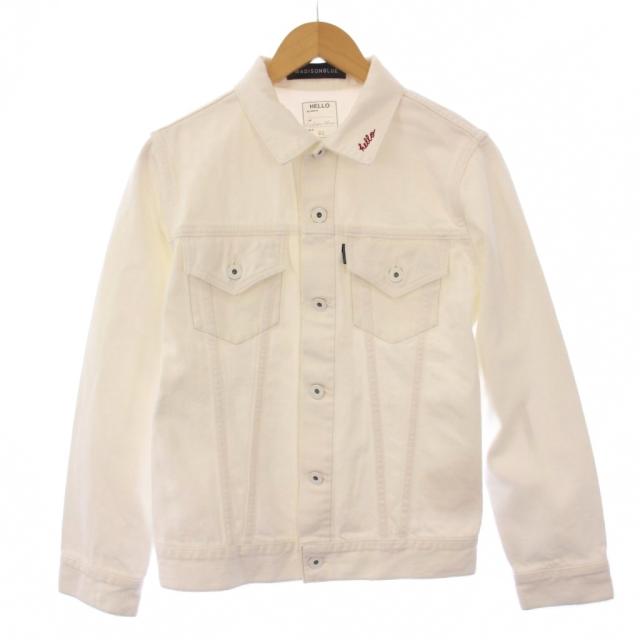 【中古】マディソンブルー デニムタイトGジャケット ジージャン アウター ショート丈 2 白 ホワイト MB184-1025