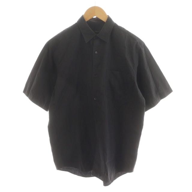 【中古】コモリ COMOLI ショートスリーブシャツ 半袖 コットン 1 黒 ブラック P01-02008 /AN10 メンズ
