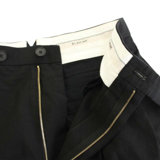 中古】ブラミンク コットンモヘアウールタックテーパードパンツ