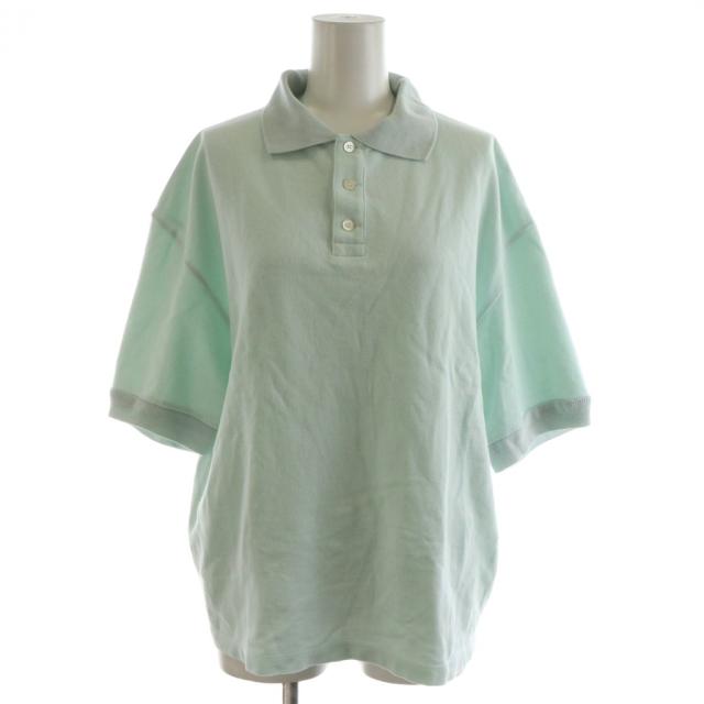 【中古】シンゾーン Shinzone コットン鹿の子半袖ワイドポロシャツ 半袖 F0 水色 ライトブルー 25MMSCU09