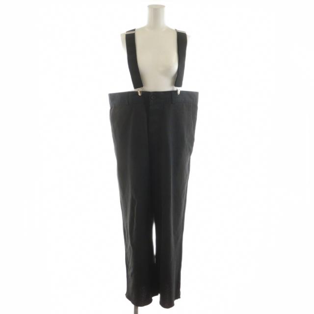 【中古】ジャーナルスタンダード ラックス 24SS カノコサスペンダーパンツ ボタンフライ リネン混 麻 黒