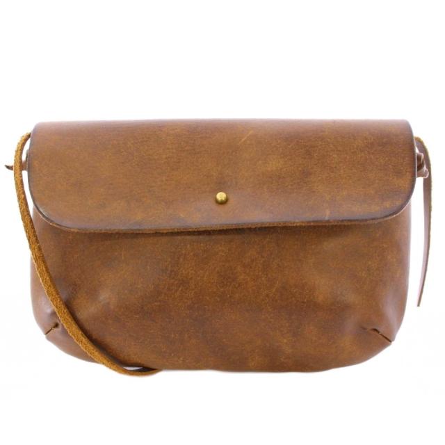 【中古】サフジ SAFUJI ショルダーバッグ レザー ワンカラー 無地 茶 ブラウン /BB レディース