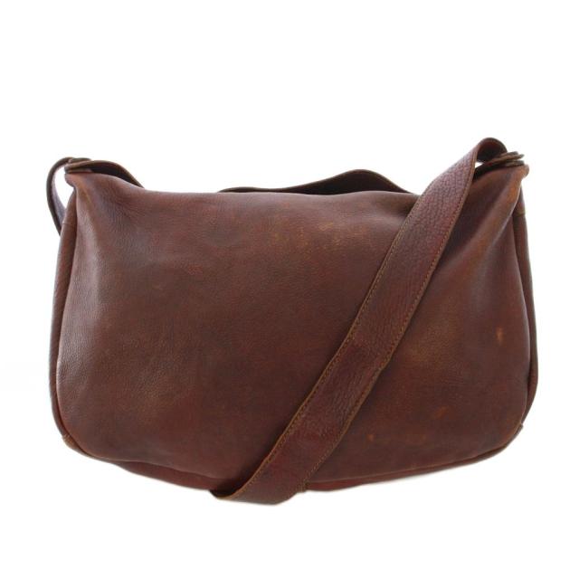 【中古】スタイルクラフト STYLE CRAFT ゴートショルダーバッグ レザー ワンカラー 無地 茶 ブラウン /BB メンズ