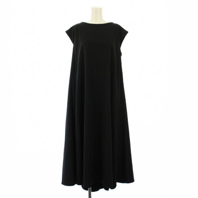 【中古】ジェンヌ 3WAYモダンドレープドレス ワンピース マキシ ロング ノースリーブ 黒 ブラック sty24ss-op34