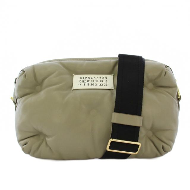 【中古】メゾンマルジェラ 11 Maison Margiela 11 グラムスラム ショルダーバッグ レザー グレージュ SB1WB0006