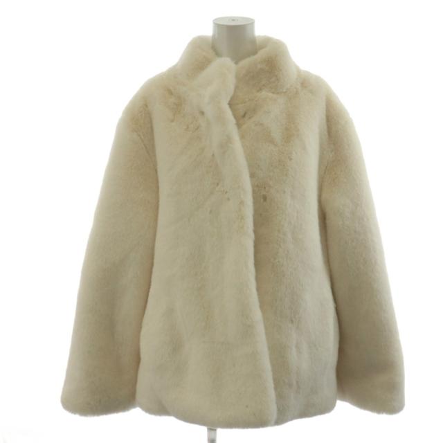 【中古】ランデブー RANDEBOO フェイクファージャケット アウター F 白 ホワイト 01023-01516 /AN39 レディース