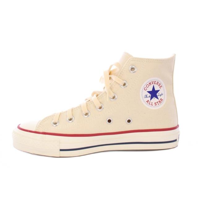 【中古】コンバース CONVERSE CANVAS ALL STAR J HI スニーカー ハイカット 5.5 アイボリー /TK レディース