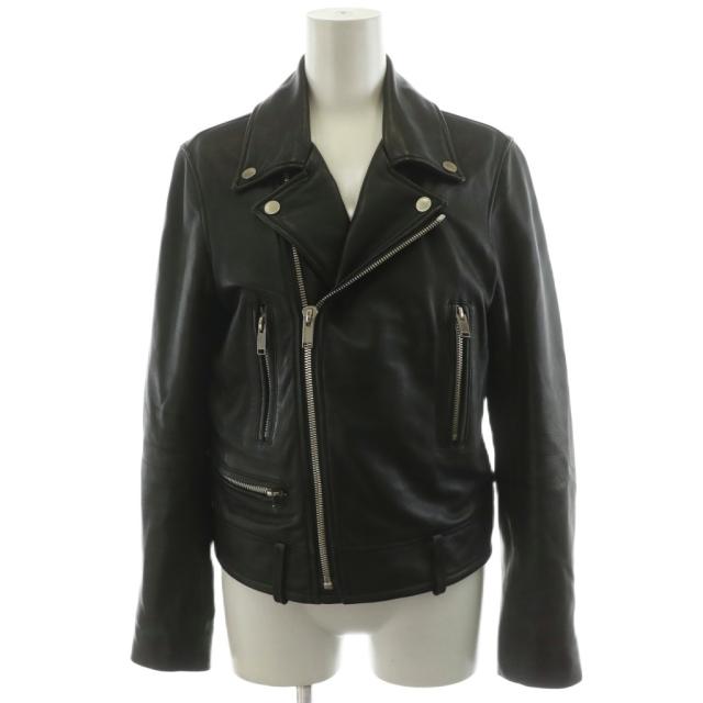 【中古】アッパーハイツ upper hights THE RIDERS ライダースジャケット ダブル 羊革 ラムレザー 1 黒 174LL501