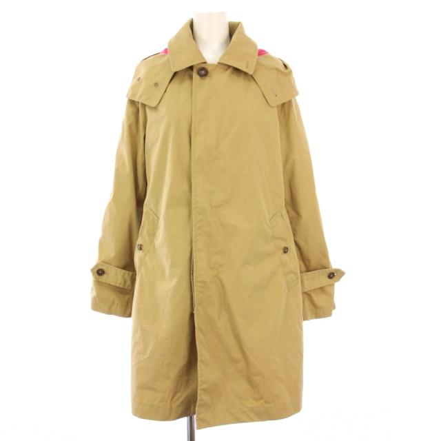 【中古】ノースフェイス パープルレーベル クロスフーデッドコート ステンカラーコート ロング M ベージュ NP2519N