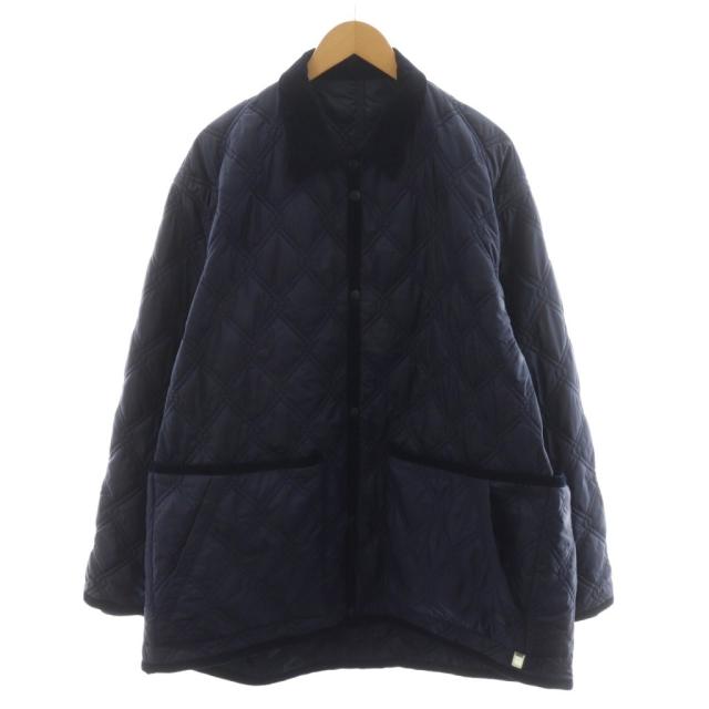 【中古】ビームス フェンスキルトジャケット FENCE QUILT JACKET キルティングジャケット 中綿ジャケット L 紺