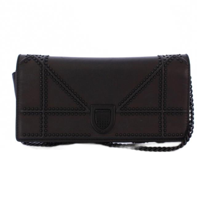 【中古】クリスチャンディオール Christian Dior ディオラマ ショルダーバッグ レザー ブラック /KH ■OH レディース