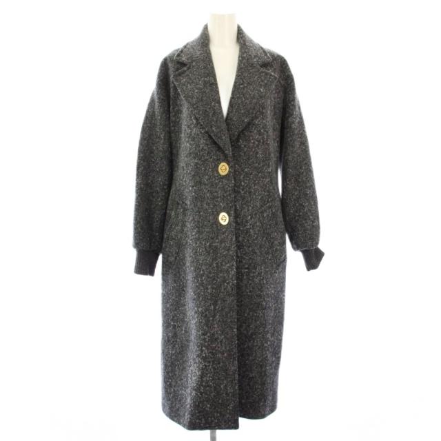 【中古】コーチ COACH オーバーコート ロングコート アウター XS グレー C5496 /TK レディース