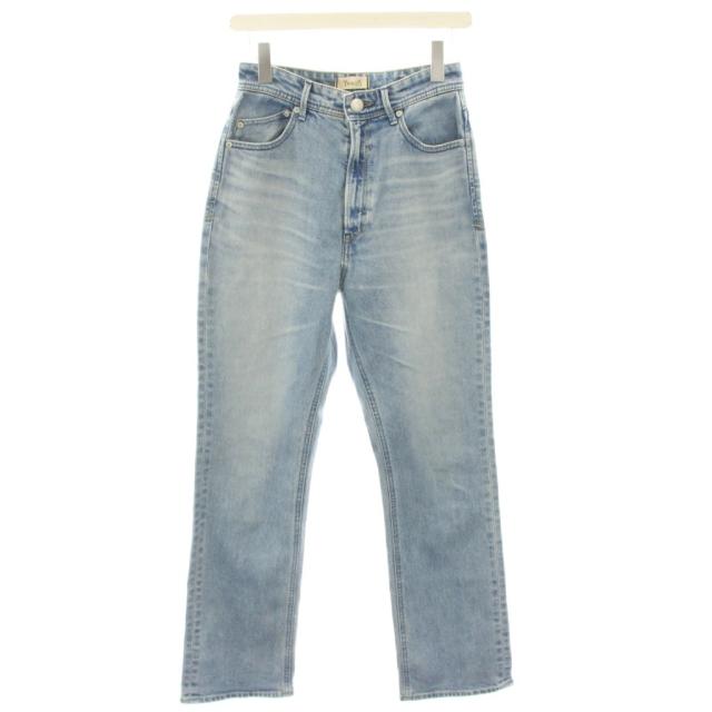 【中古】ヤヌーク ストレート ルイーズ LOUISE デニムパンツ ジーンズ ジップフライ 25 水色 57134211 レディース