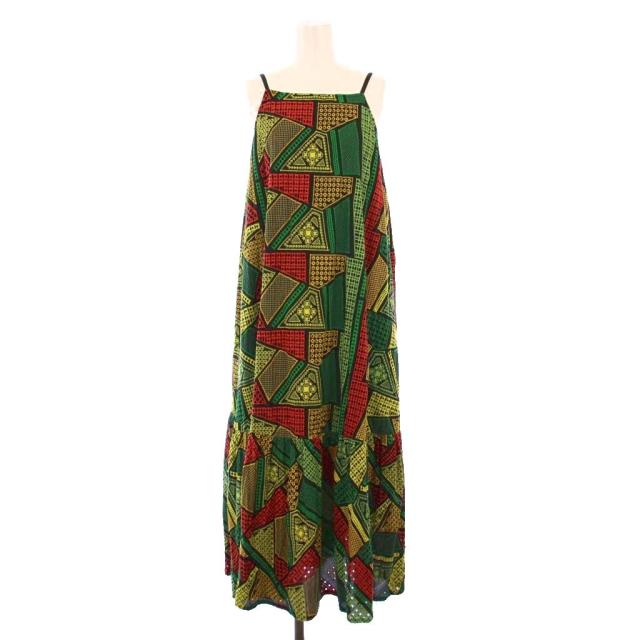 【中古】アメリヴィンテージ 22SS LINDA TURKEY ORGANIC DRESS キャミワンピース ロング S マルチカラー レディース