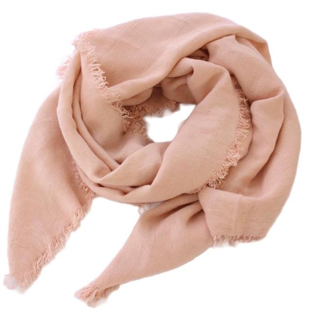 【中古】アソースメレ ASAUCE MELER ストール マフラー リネン 日本製 ピンク /BM レディース