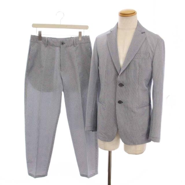 【中古】エンポリオアルマーニ EMPORIO ARMANI シングルスーツ セットアップ 上下 ストライプ テーラードジャケット