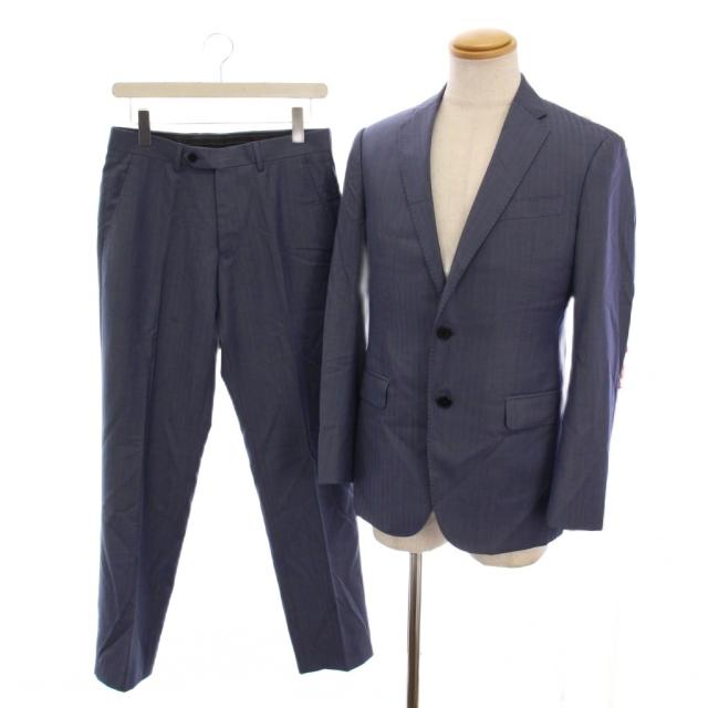 【中古】エンポリオアルマーニ EMPORIO ARMANI M LINE シングルスーツ セットアップ 上下 ストライプ