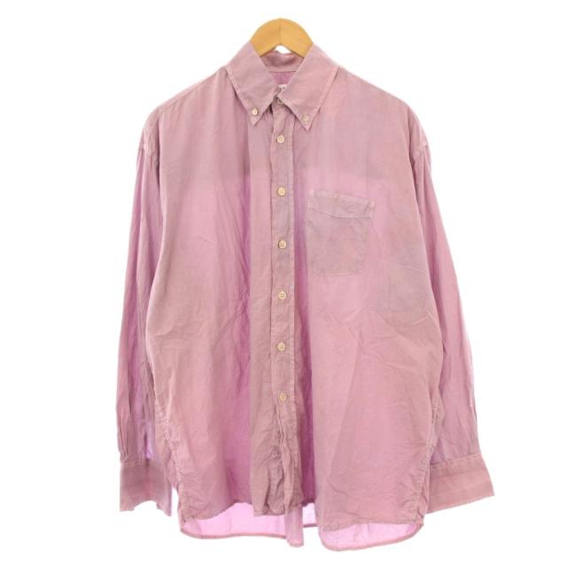 【中古】アワーレガシー ボロードボタンダウンシャツ カジュアル 長袖 レギュラーカラー 44 ピンク M2242BDL
