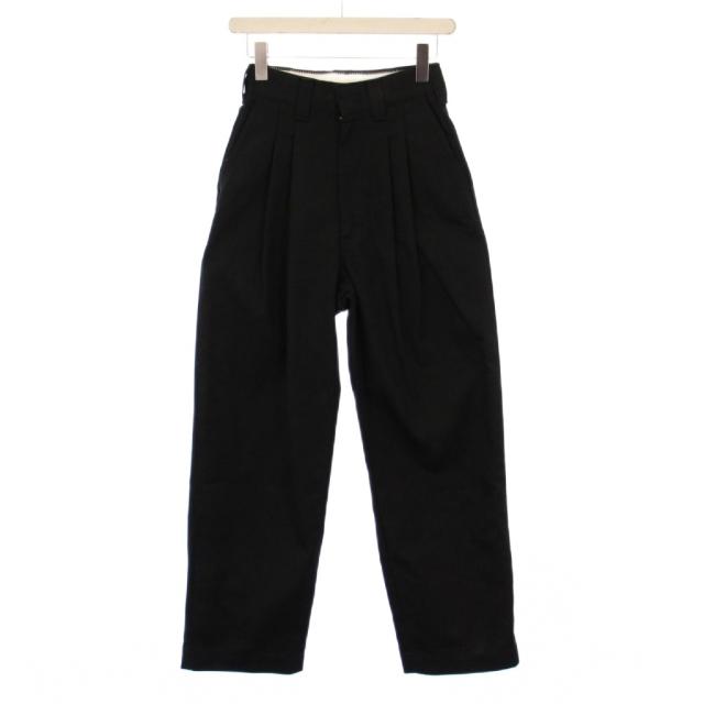 【中古】シンゾーン Shinzone TOMBOY PANTS トムボーイパンツ スラックス タック ジップフライ P0 黒 ブラック