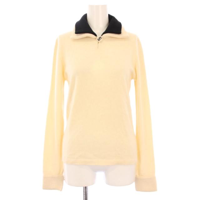 【中古】シャネル CHANEL 02A ニット セーター 長袖 フェイクレイヤード カシミヤ 38 アイボリー P19858V01172