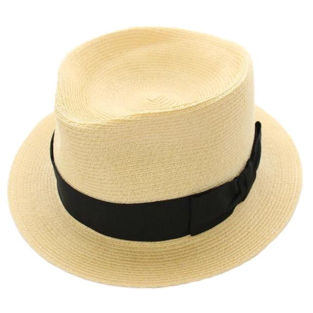 【中古】フォクシー ブティック FOXEY BOUTIQUE 麦わら帽子 麻 中折れ ストローハット F ベージュ 黒