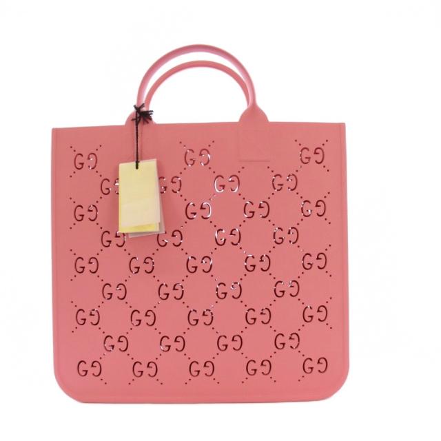 【中古】未使用品 グッチ GUCCI チルドレンズ GG ラバー トートバッグ ハンドバッグ ピンク 679365 /KH ■OH