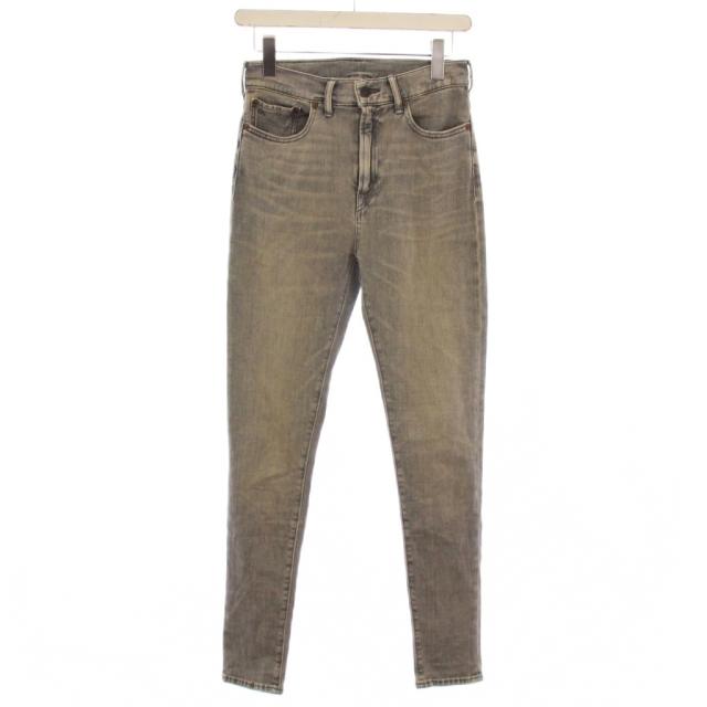 【中古】ダブルアールエル ラルフローレン Stretch High Skinny Grey Jean デニム パンツ W27 グレー レディース