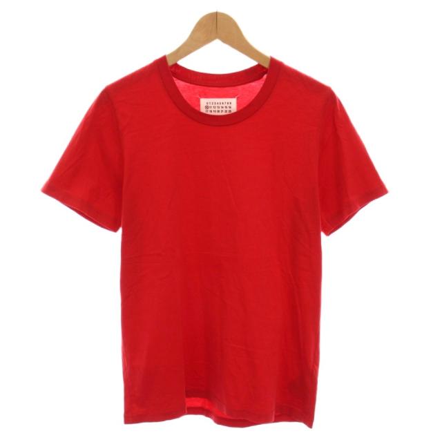 【中古】メゾンマルジェラ 10 Maison Margiela 10 Tシャツ カットソー コットン クルーネック 半袖 44 赤 レッド