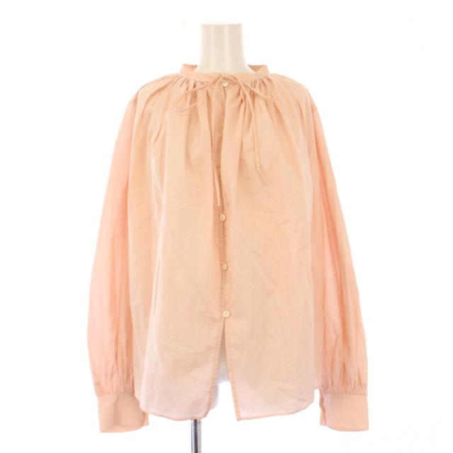 【中古】ウィムガゼット Whim Gazette 24SS Marisol別注 シャツ ブラウス ギャザー スキッパー 長袖 F ピンク