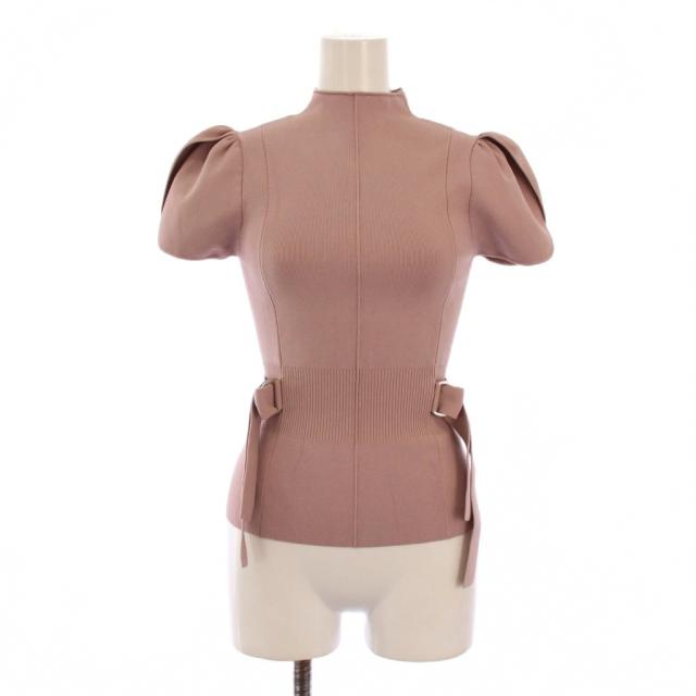 【中古】3.1 フィリップリム 3.1 phillip lim 25SS Compact Rib Tulip Top ニット 半袖 S ピンク レディース