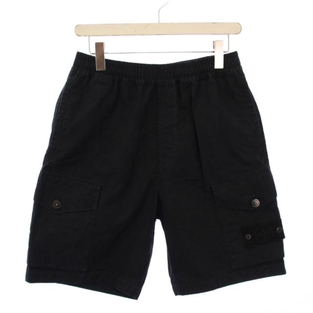 【中古】ストーンアイランド ゴートピースコットンベンタイルカーゴショーツ ショートパンツ イージー 黒