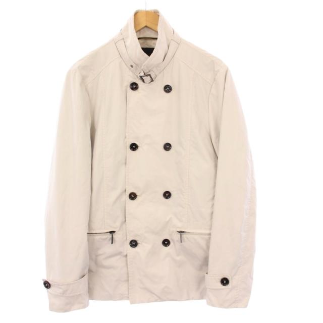 【中古】ムーレー MOORER NABUCCO-KM スタンドカラージャケット ダブル 48 ベージュ /KH メンズ