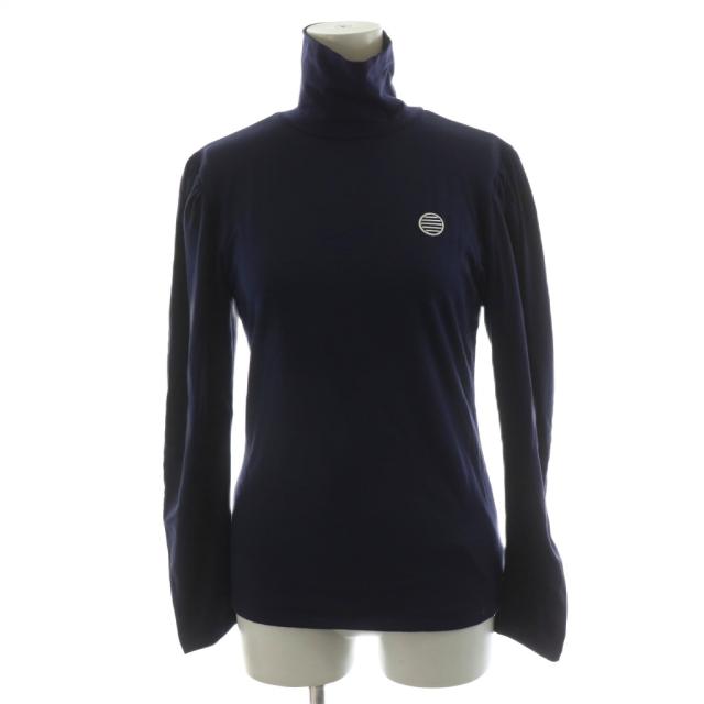 【中古】未使用品 ボーダーズアットバルコニー BORDERS at BALCONY VOLUME SLEEVE TOP カットソー 長袖 36 紺