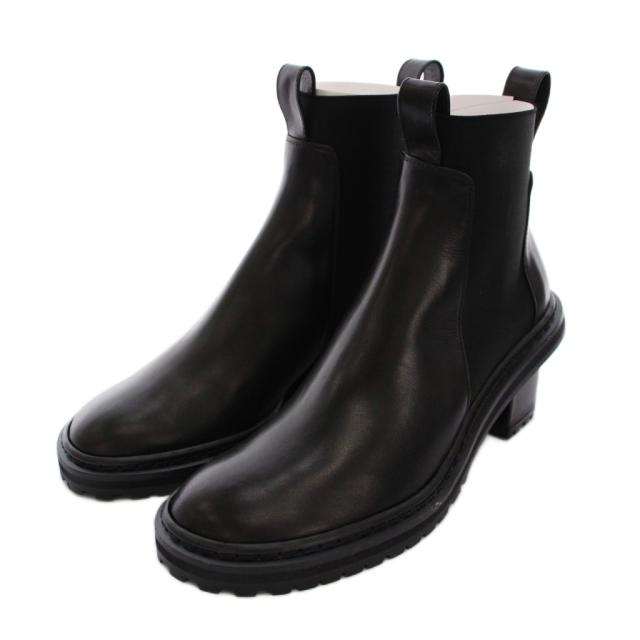 【中古】ピッピシック PIPPICHIC SIDE GOA BOOTS サイドゴアブーツ ショート 37 黒 PP20-OBLIQUE /YM レディース