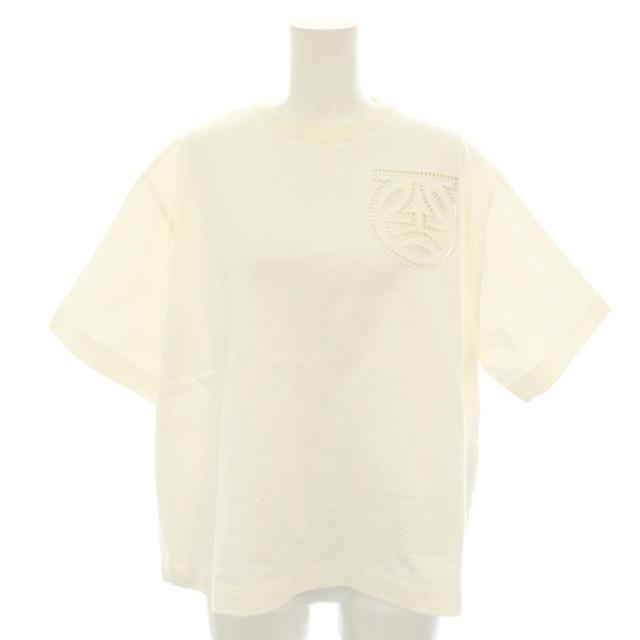 【中古】サルヴァトーレフェラガモ Tシャツ カットソー クルーネック 半袖 ガンチーニ M 白 0425-002 レディース