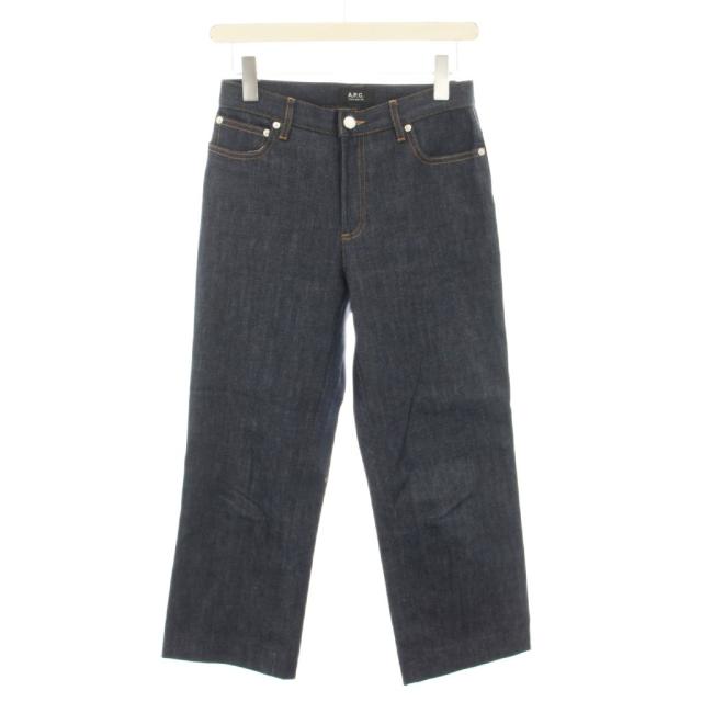 【中古】アーペーセー A.P.C. ワイドデニムパンツ ジーンズ ジップフライ 26 紺 ネイビー 0717 /YT レディース