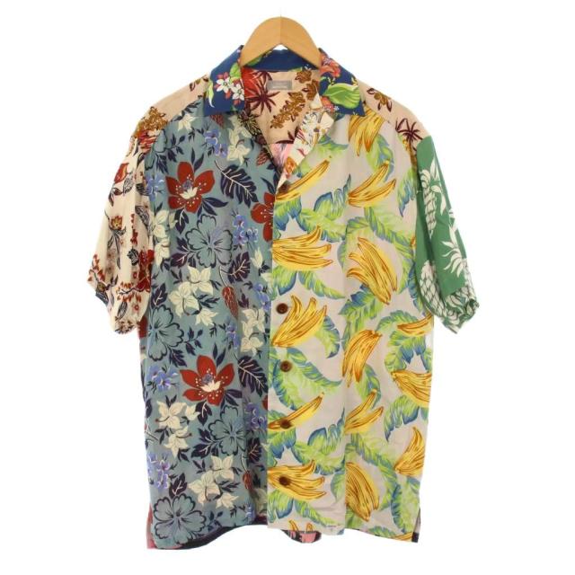 【中古】カラー kolor BEACON アロハシャツ 半袖 オープンカラー 総柄 2 マルチカラー /BB メンズ