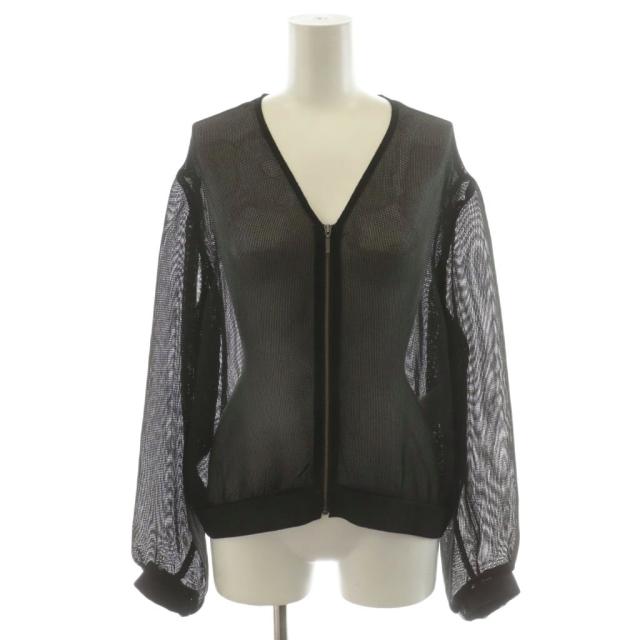 【中古】アイシービー iCB 24SS Ta/Peメッシュ ブルゾン ジップアップ 9 黒 ブラック JKCYCM0606 /AN51 レディース