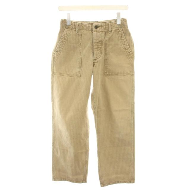 【中古】ウエアハウス WAREHOUSE ベイカーパンツ ボタンフライ W29 ベージュ /YT メンズ